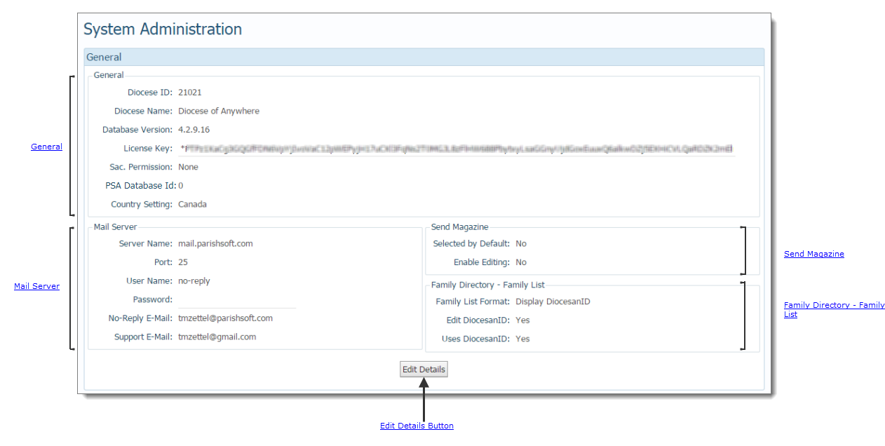About the System Administration Page